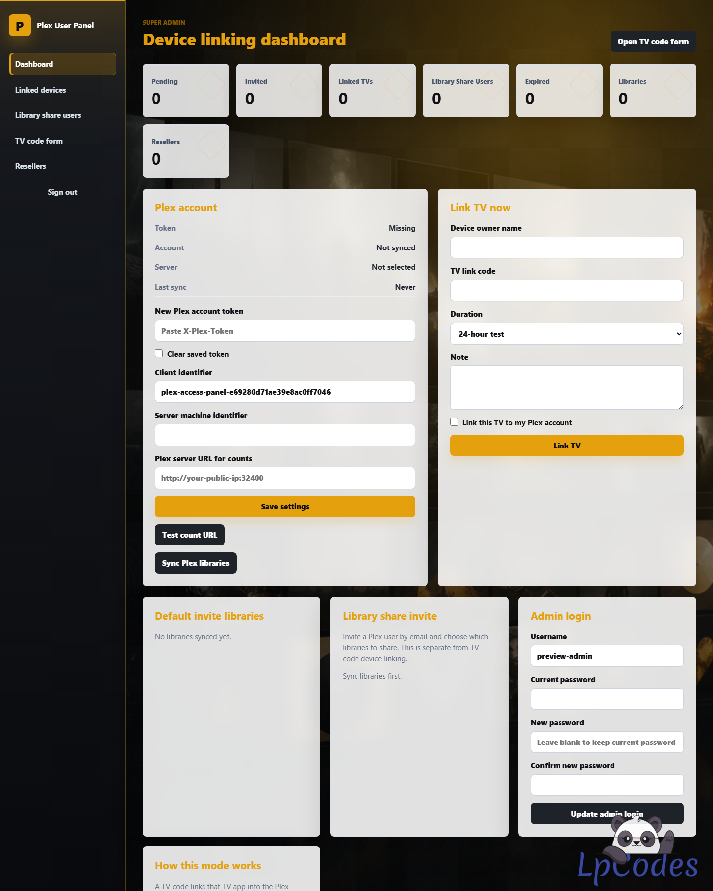 help to make this ultimate plex panel - LpCodes