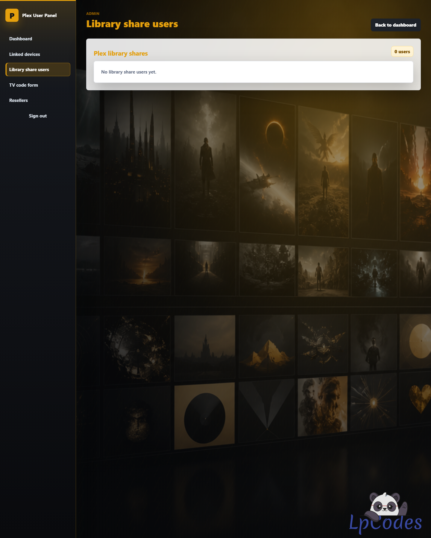 help to make this ultimate plex panel - LpCodes